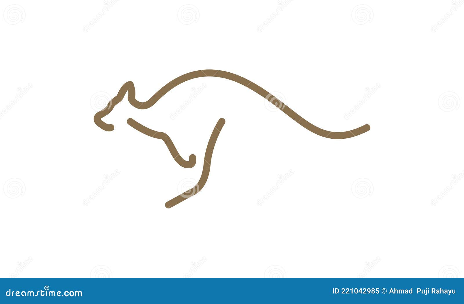 Continuous Lines Kangaroo Jump Logo Vector Icon Illustration Design ...