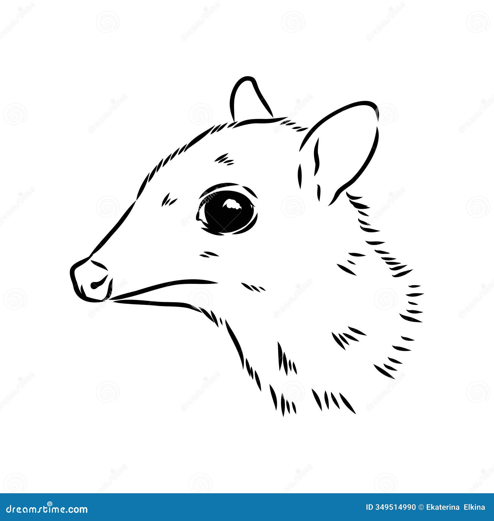 Continuous Lines Mouse Deer Logo Symbol Vector Icon Illustration ...
