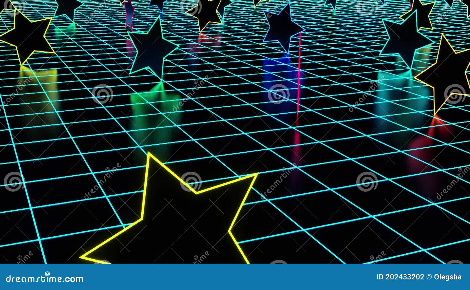 Continuous Loop Animation of Dancing, Smoothly Floating Multicolored ...