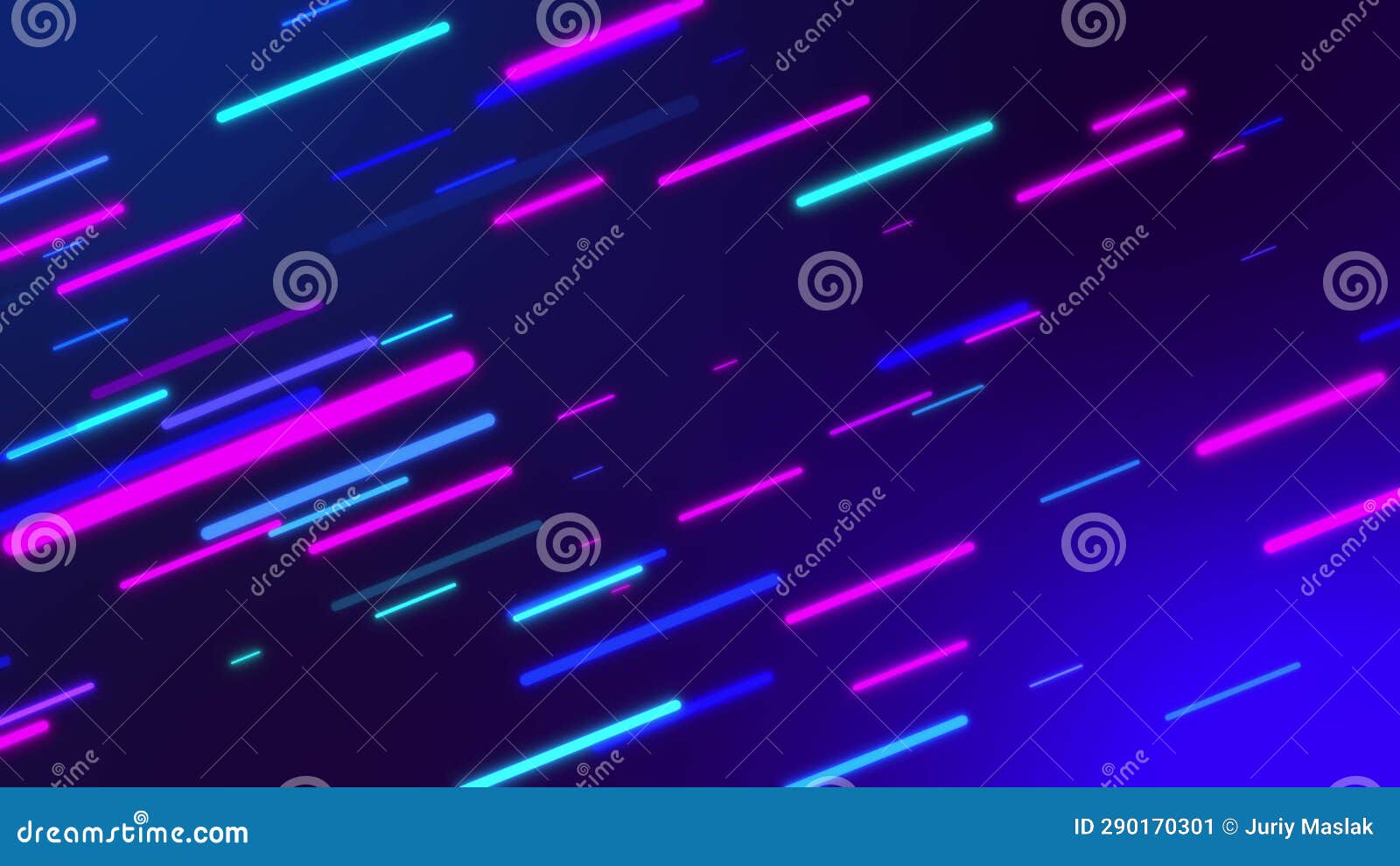 Continuous Loop Animation of Glowing Horizontal Lines Flowing Across ...