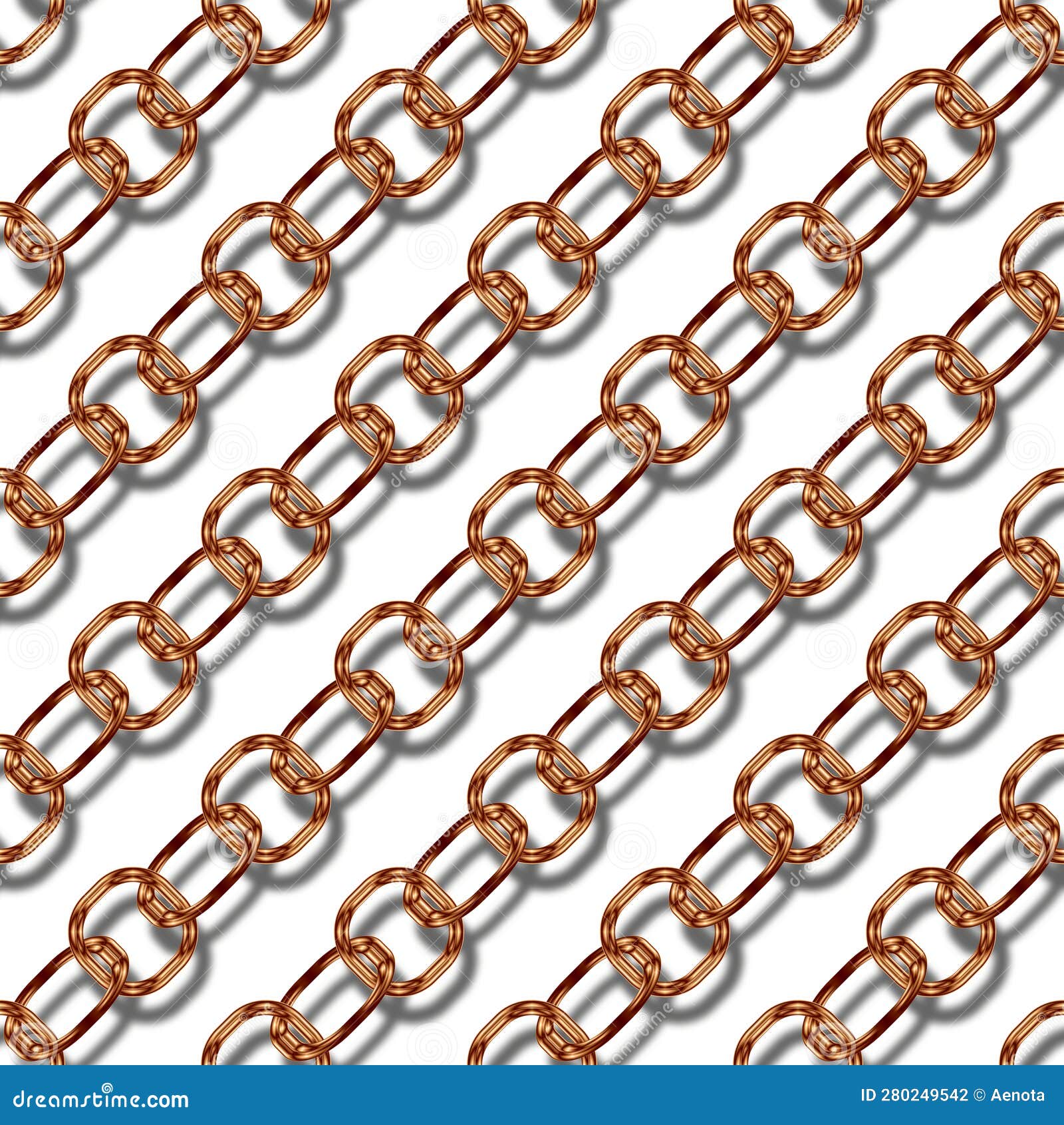Continuous Metal Chain Pattern Stock Illustration - Illustration of ...
