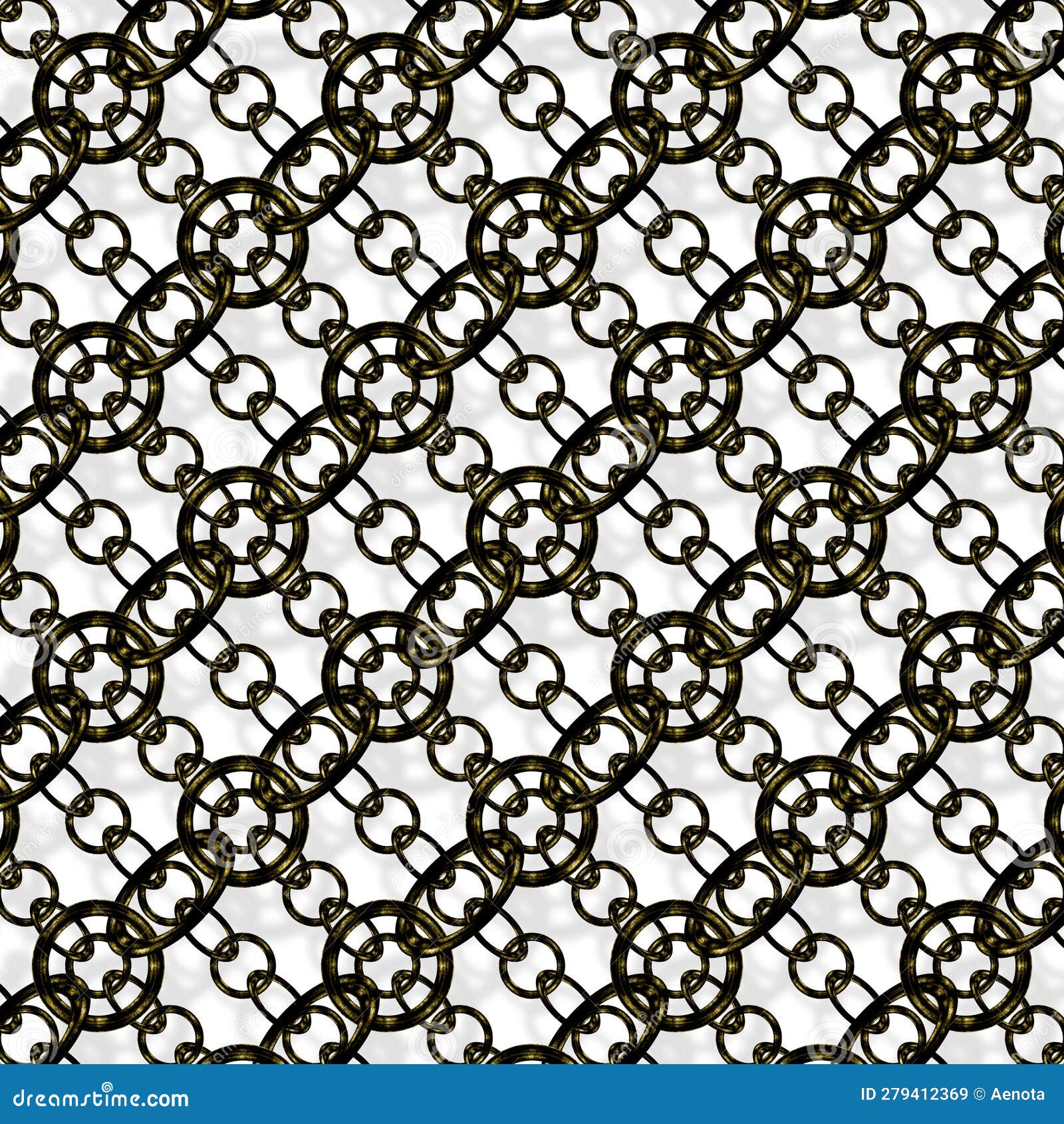 Continuous Metal Chain Pattern Stock Illustration - Illustration of ...