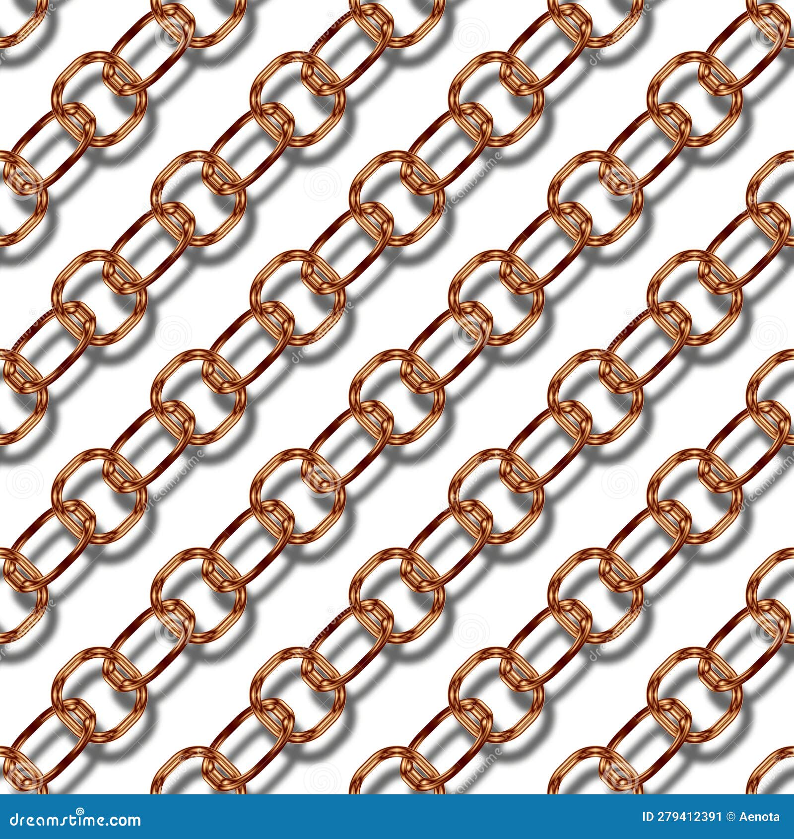 Continuous Metal Chain Pattern Stock Illustration - Illustration of ...