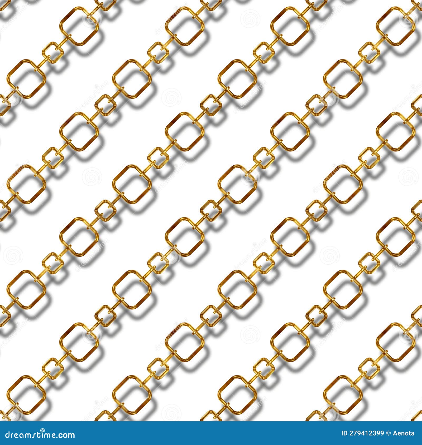 Continuous Metal Chain Pattern Stock Illustration - Illustration of ...
