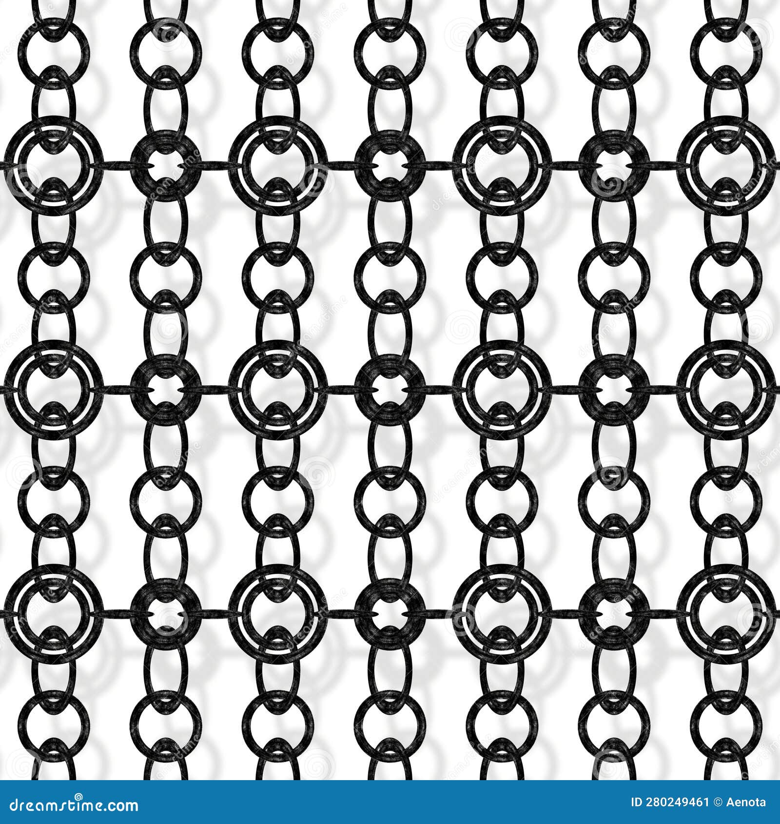 Continuous Metal Chain Pattern Stock Illustration - Illustration of ...