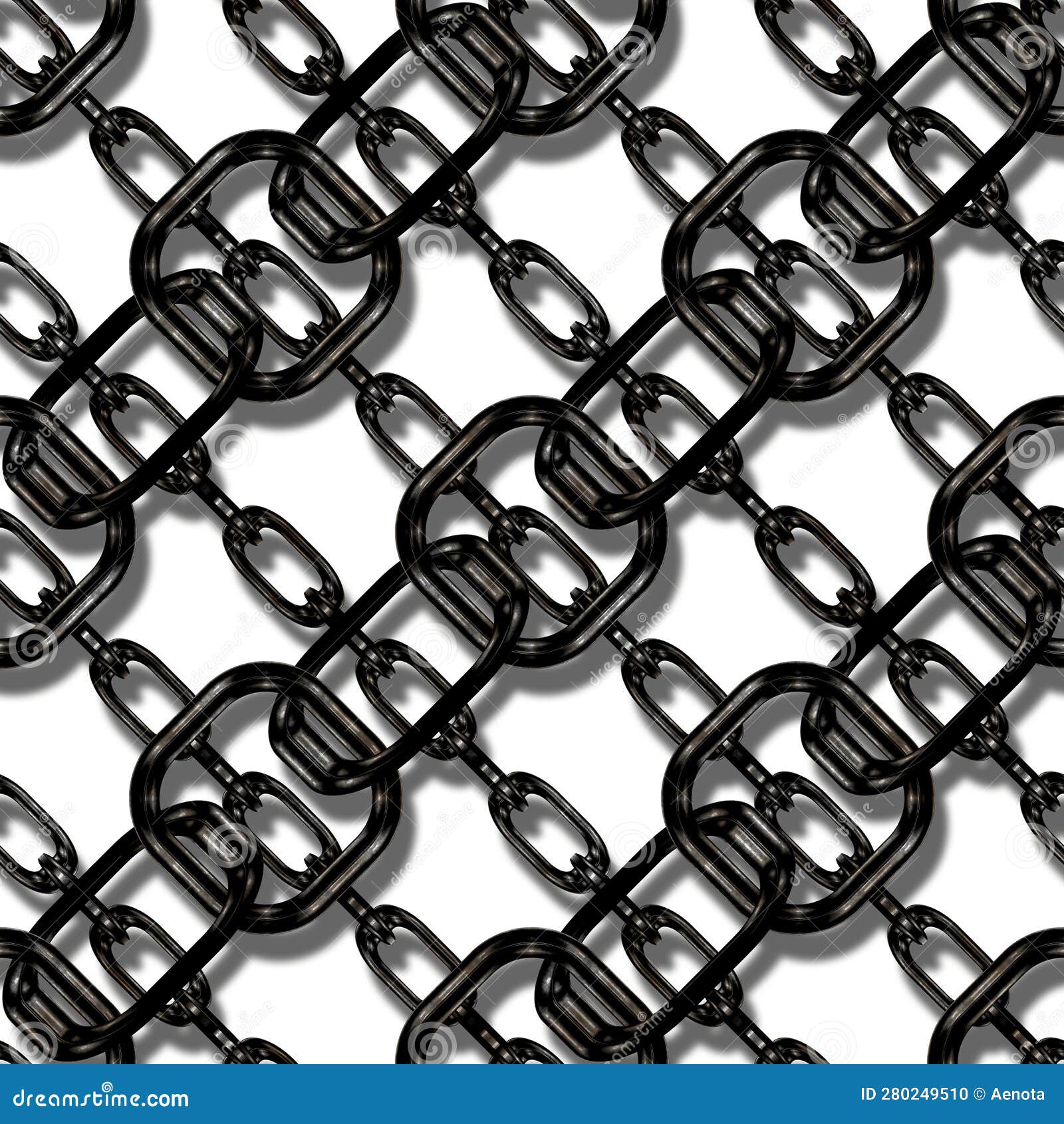 Continuous Metal Chain Pattern Stock Illustration - Illustration of ...