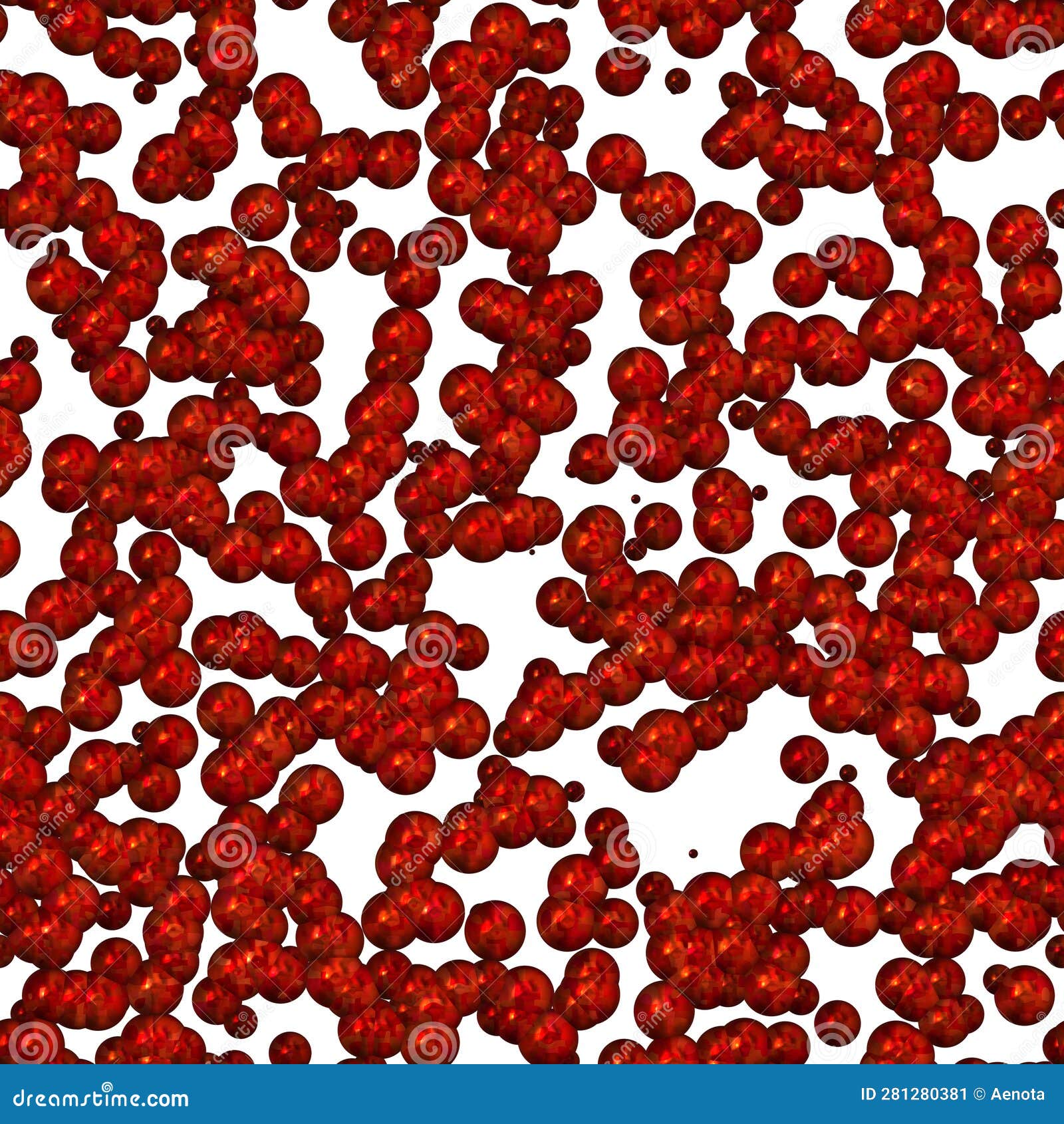 Continuous Molecular Red Pattern Stock Illustration - Illustration of ...