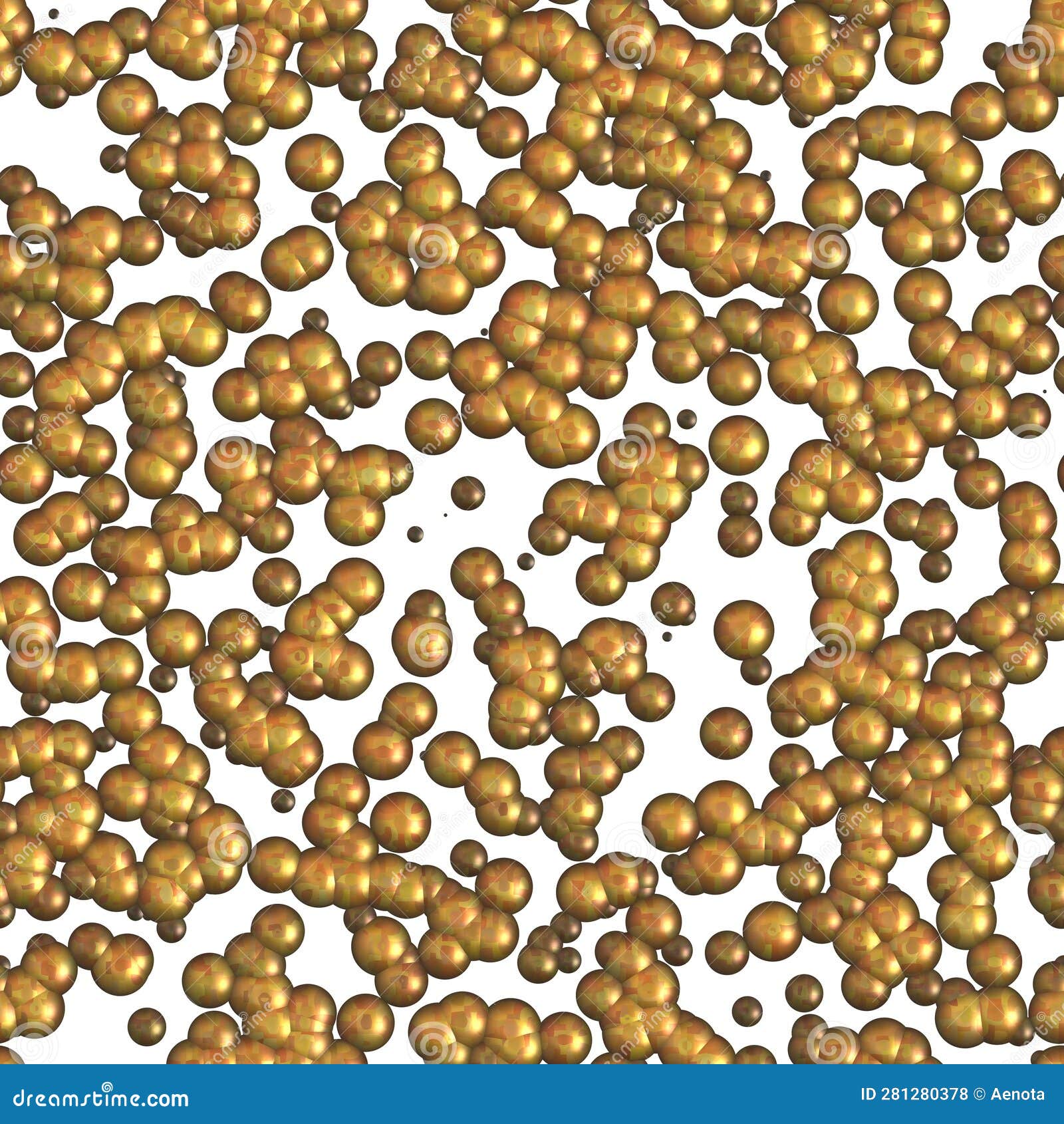 Continuous Molecular Yellow Pattern Stock Illustration - Illustration ...