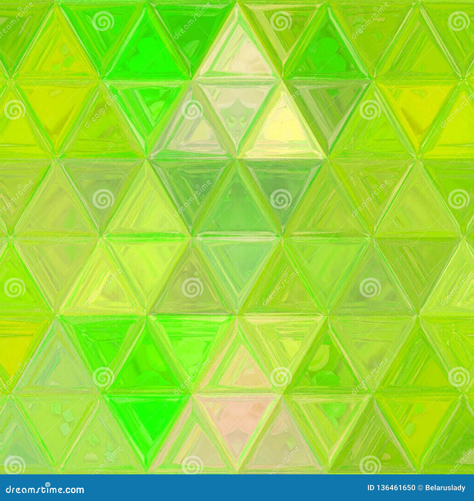 Continuous Mosaic of Triangles in Spring Green and Light Lime Colors ...