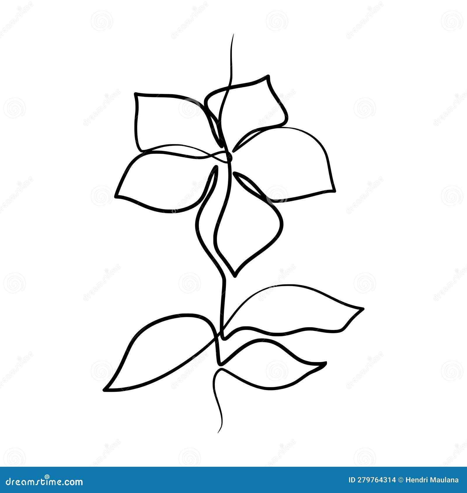 Periwinkle Line Drawings, Hand-painted Periwinkle Wall Art ...