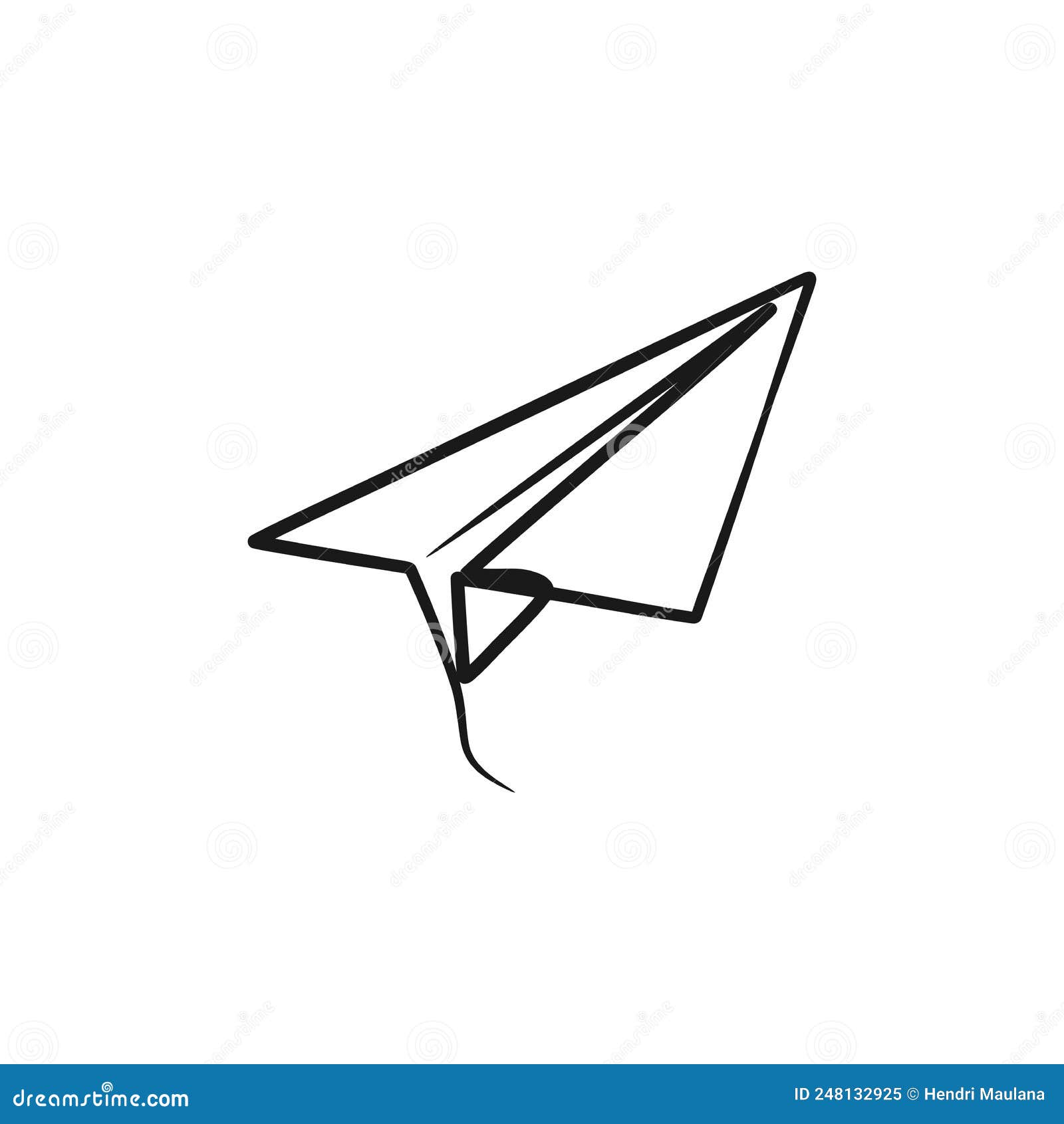 Continuous One Line Art Drawing of Paper Plane Stock Vector ...