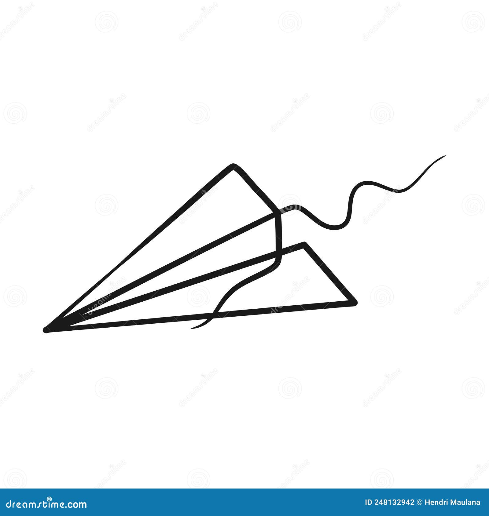 Continuous One Line Art Drawing of Paper Plane Stock Vector ...