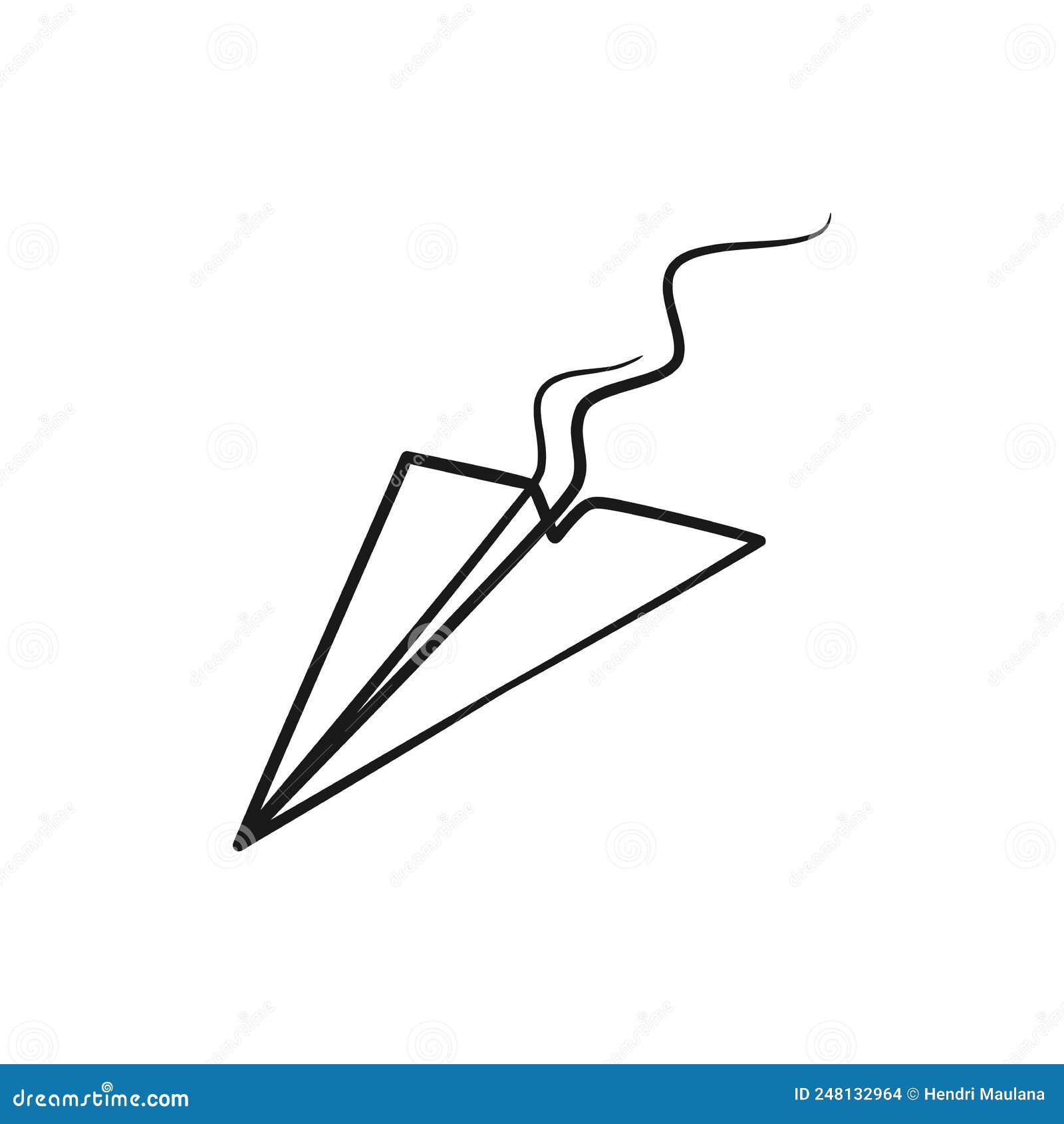 Continuous One Line Art Drawing of Paper Plane Stock Vector ...
