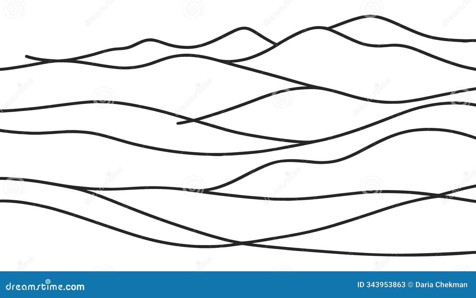 Continuous One Line Art Hand Drawn Pro Vector Minimalist Mountain ...