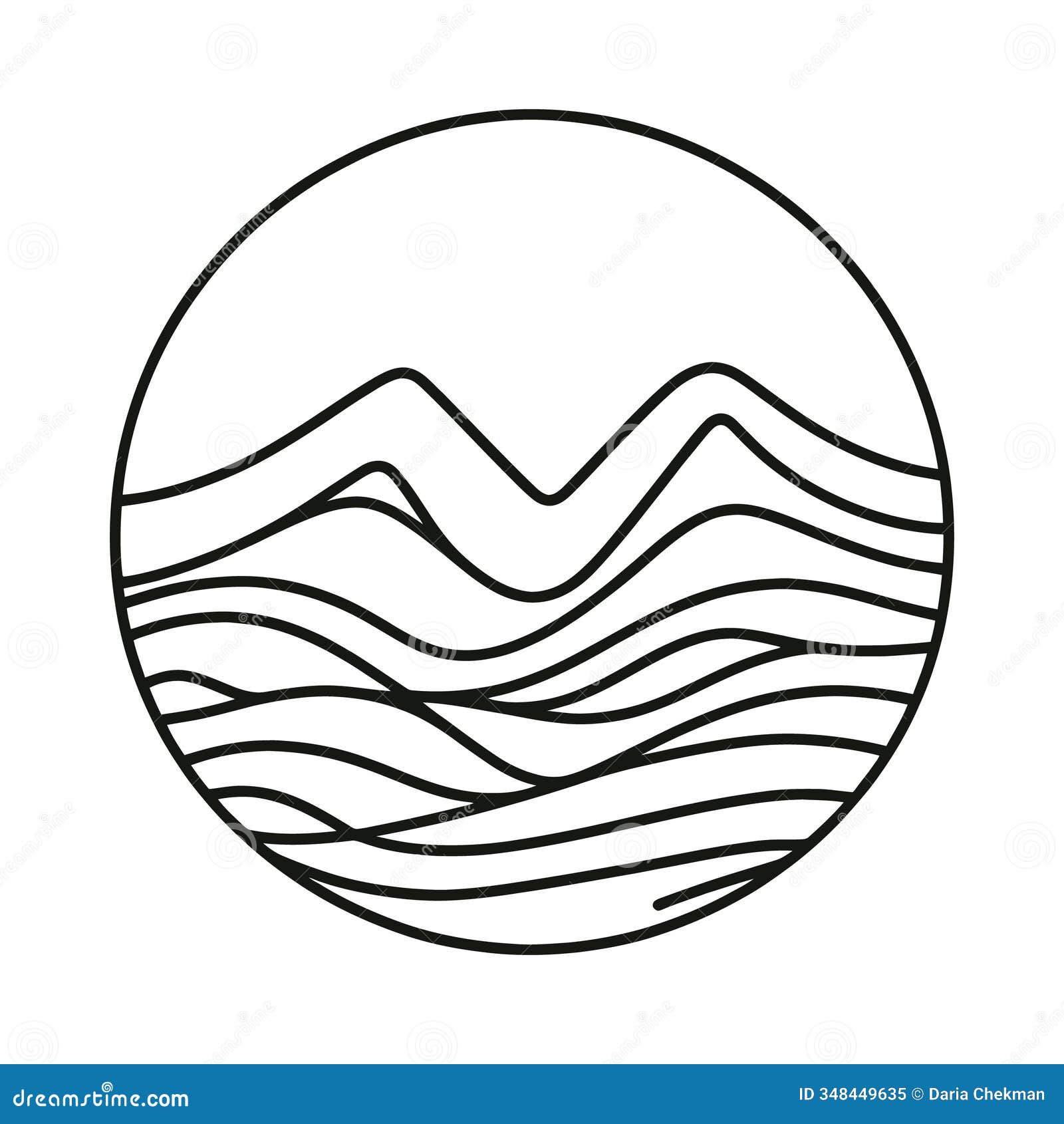 Continuous One Line Art Hand Drawn Pro Vector Minimalist Mountain ...