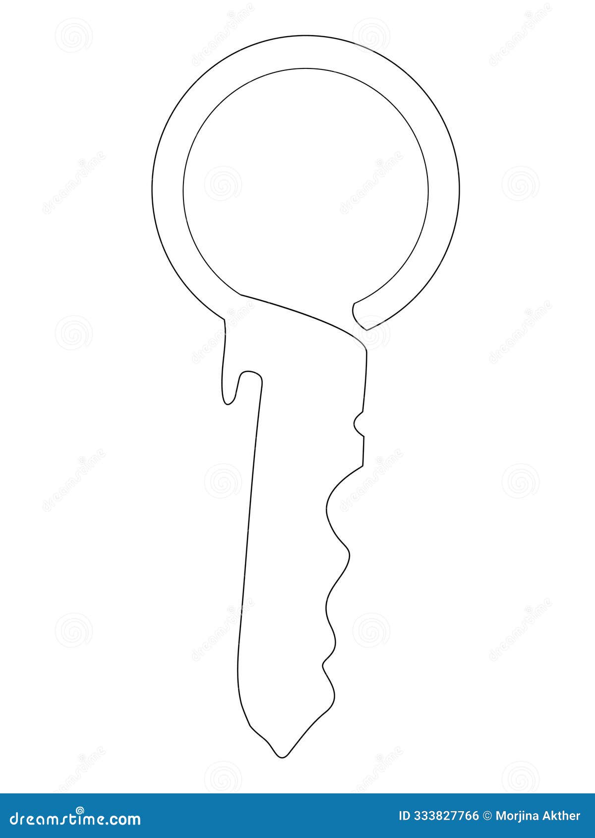 Continuous One Line Art of Key. Keys Linear Design. Stock Illustration ...