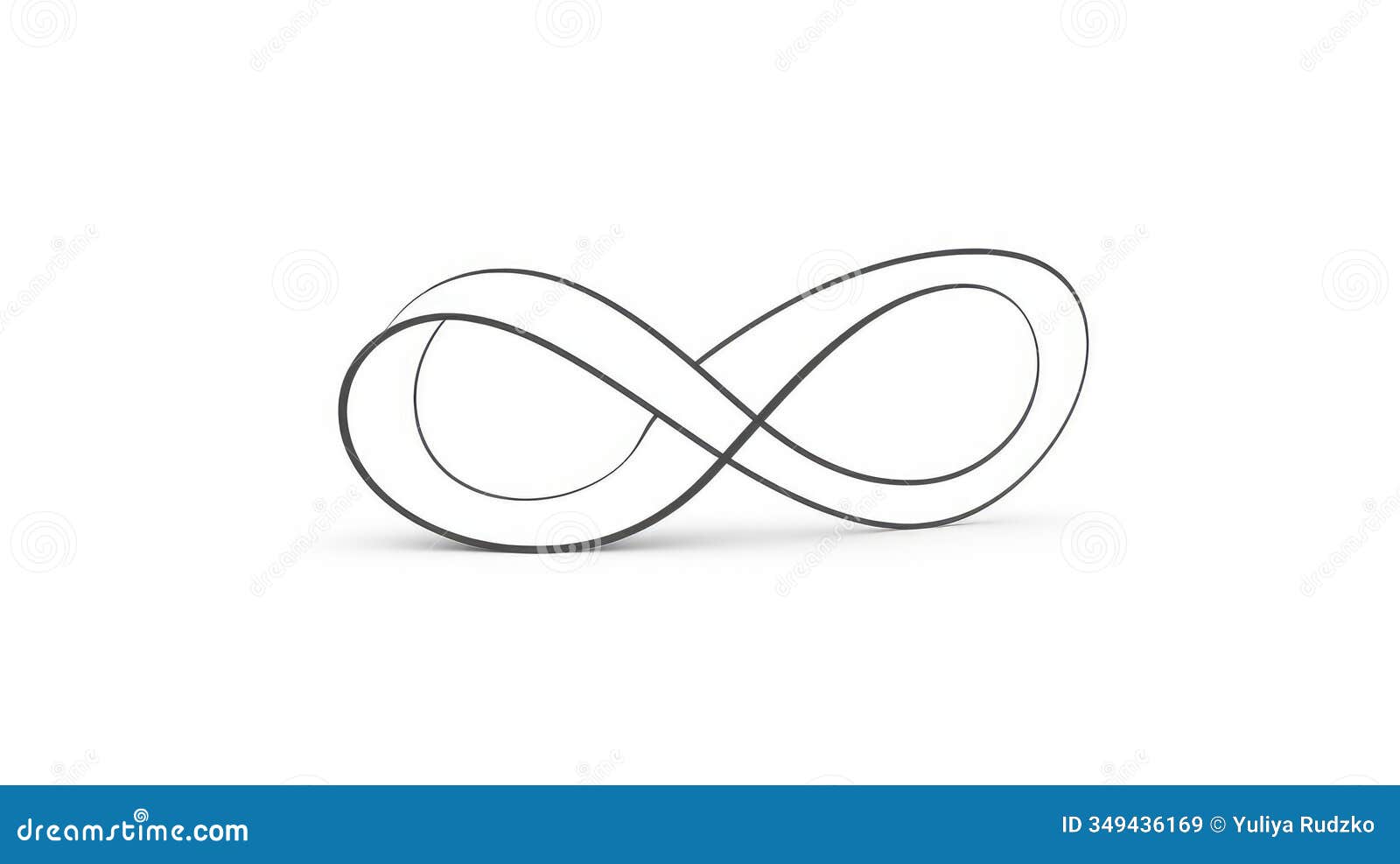 Continuous One Line with Curl Forming a Full Rotation Sign ...