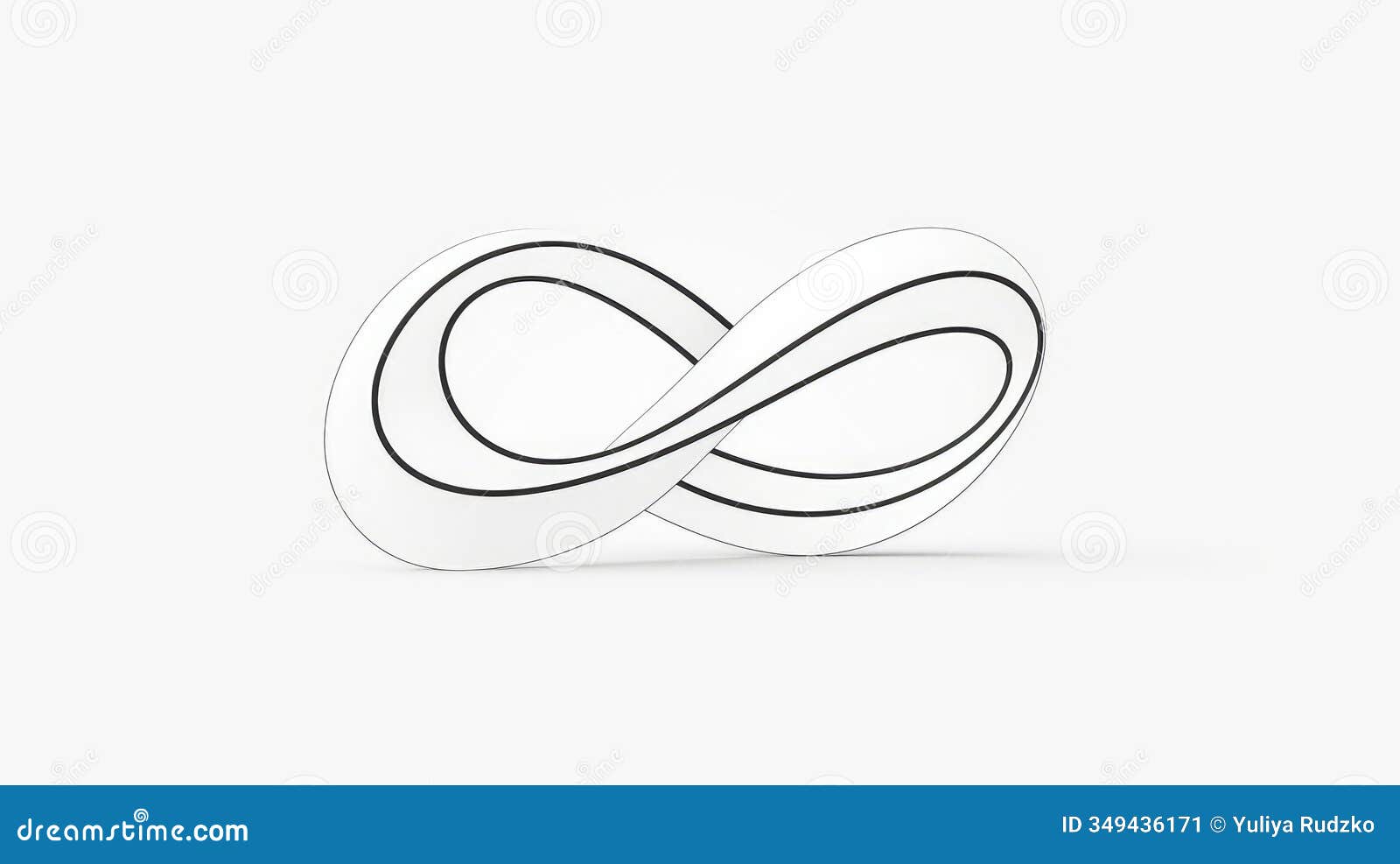 Continuous One Line with Curl Forming a Full Rotation Sign ...