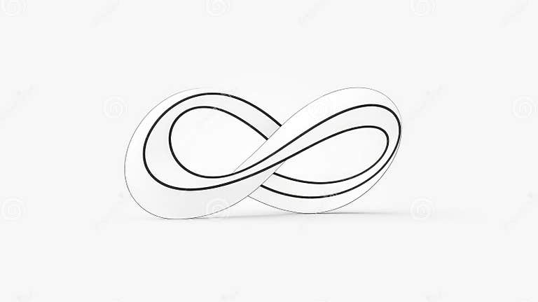 Continuous One Line with Curl Forming a Full Rotation Sign ...