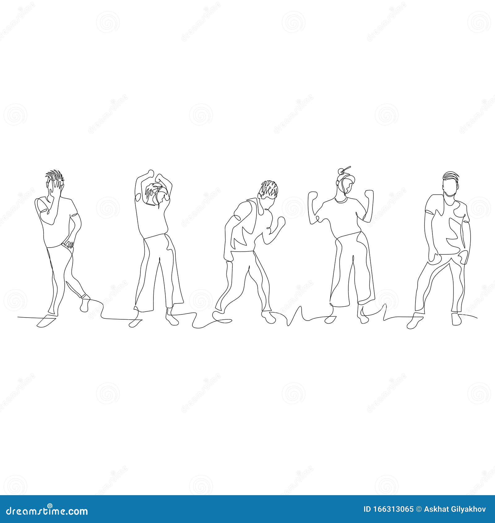 Line Drawings Of People Dancing