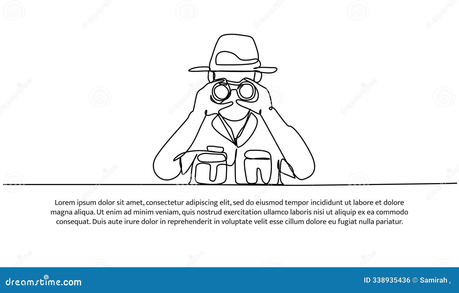 Continuous One Line Design of Forest the Forest Guard Was Scouting ...