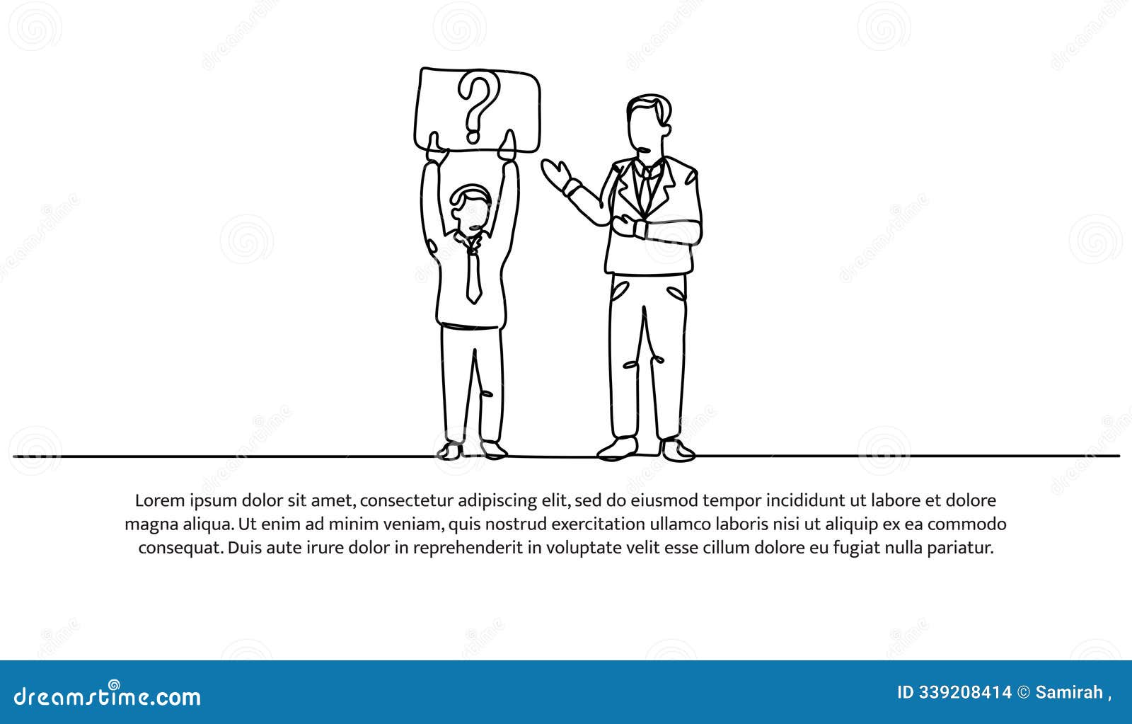 Continuous One Line Design of Student Asking Teacher Stock Vector ...