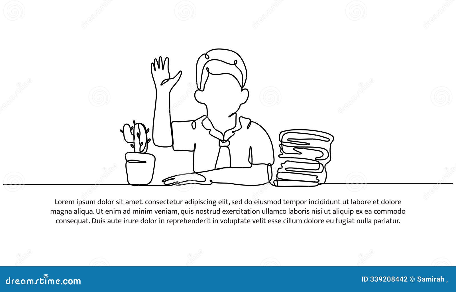 Continuous One Line Design of Students Answer Questions Stock Vector ...