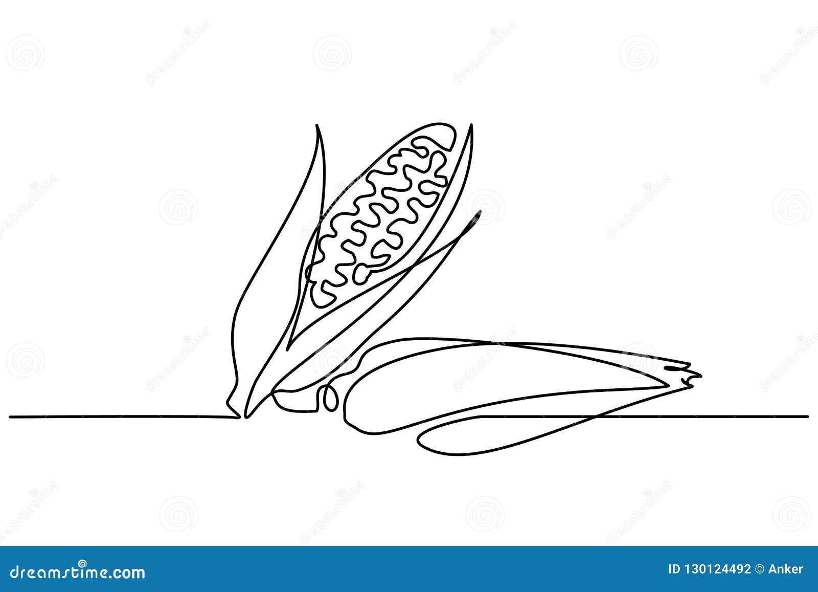 Corn Line Drawing