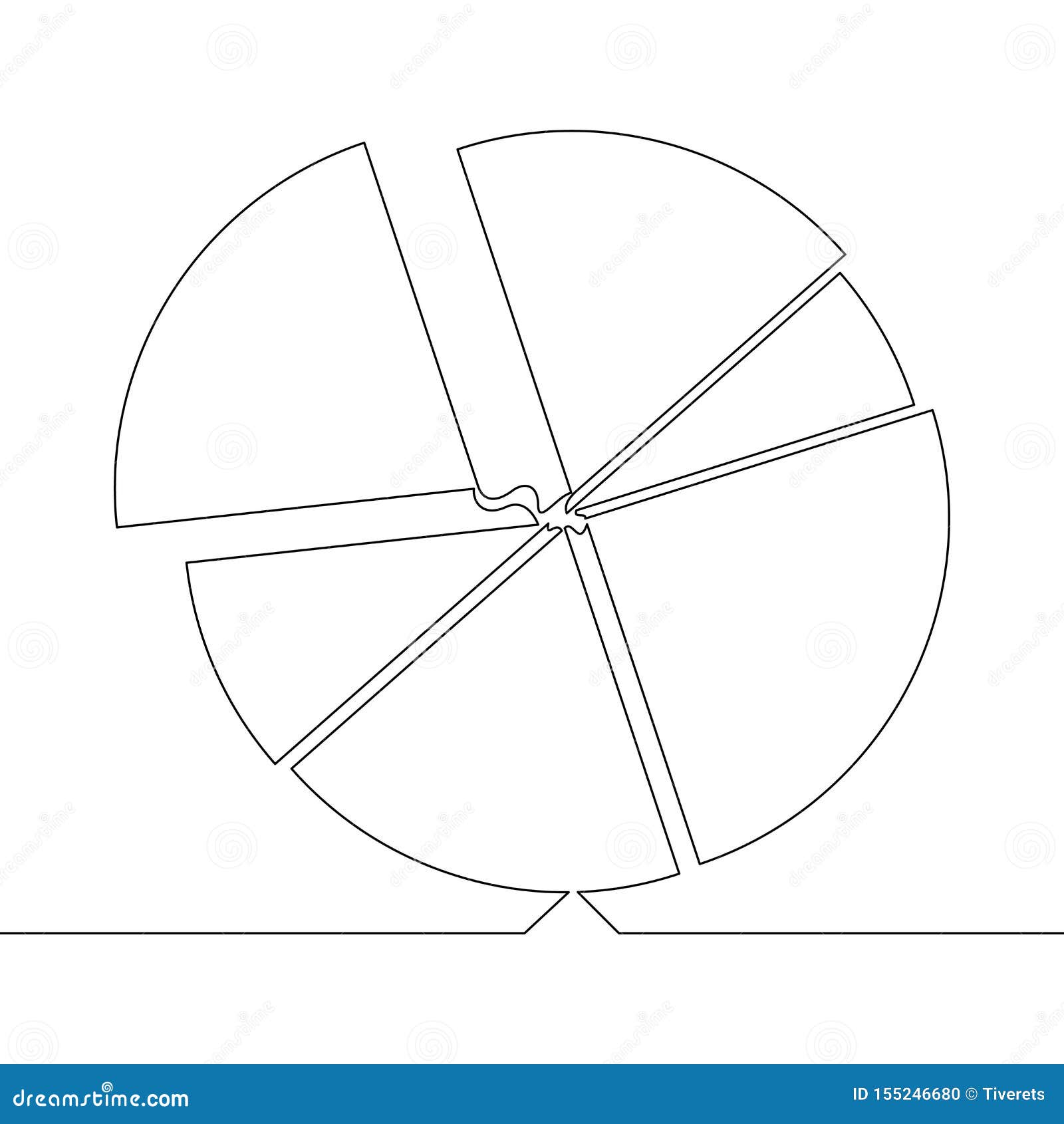 Continuous One Line Drawing Allocation Concept Stock Vector ...