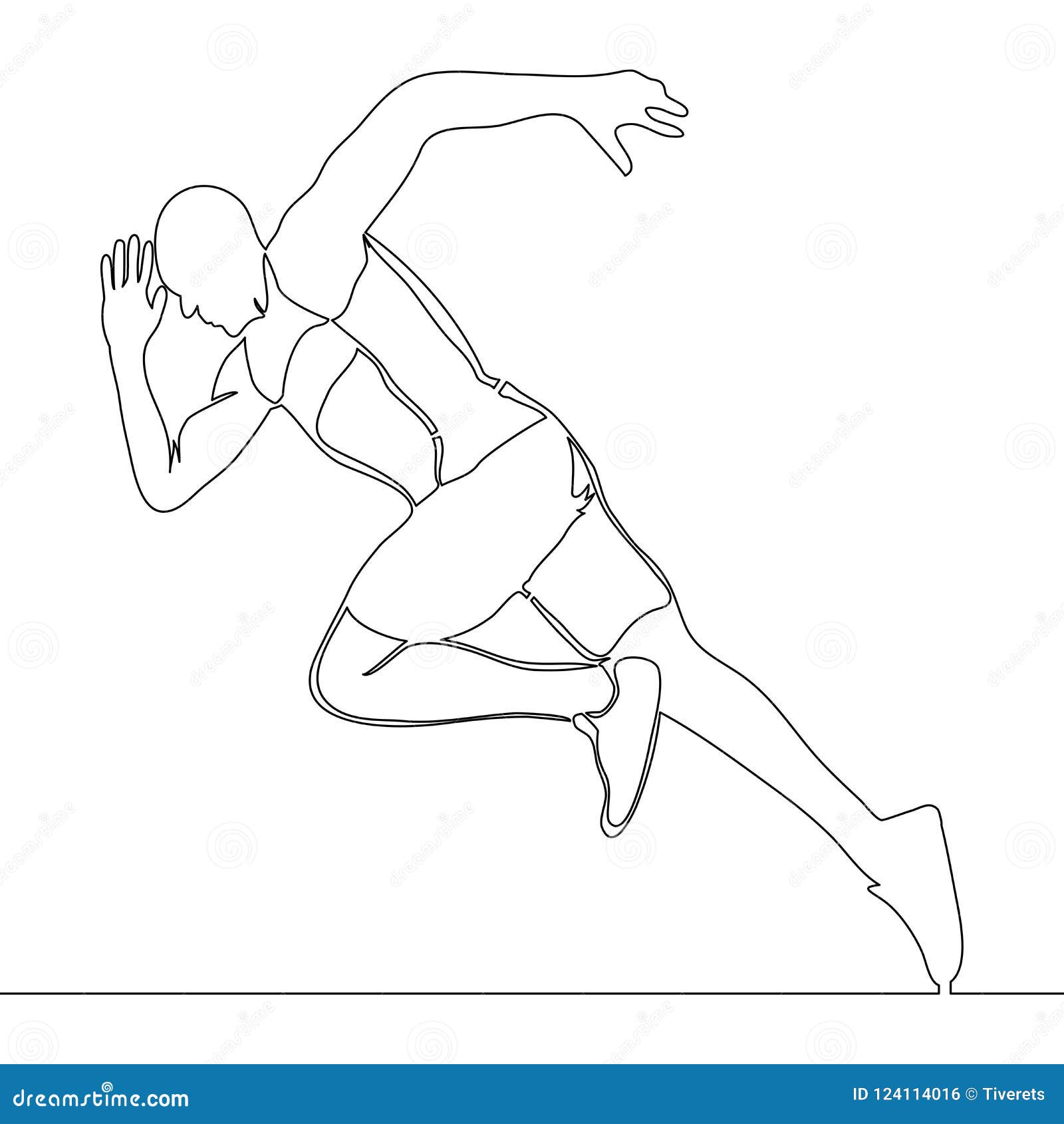 Continuous One Line Drawing of Athlete Running Stock Vector ... Continuous One Line Drawing of Athlete Running Stock Vector ...