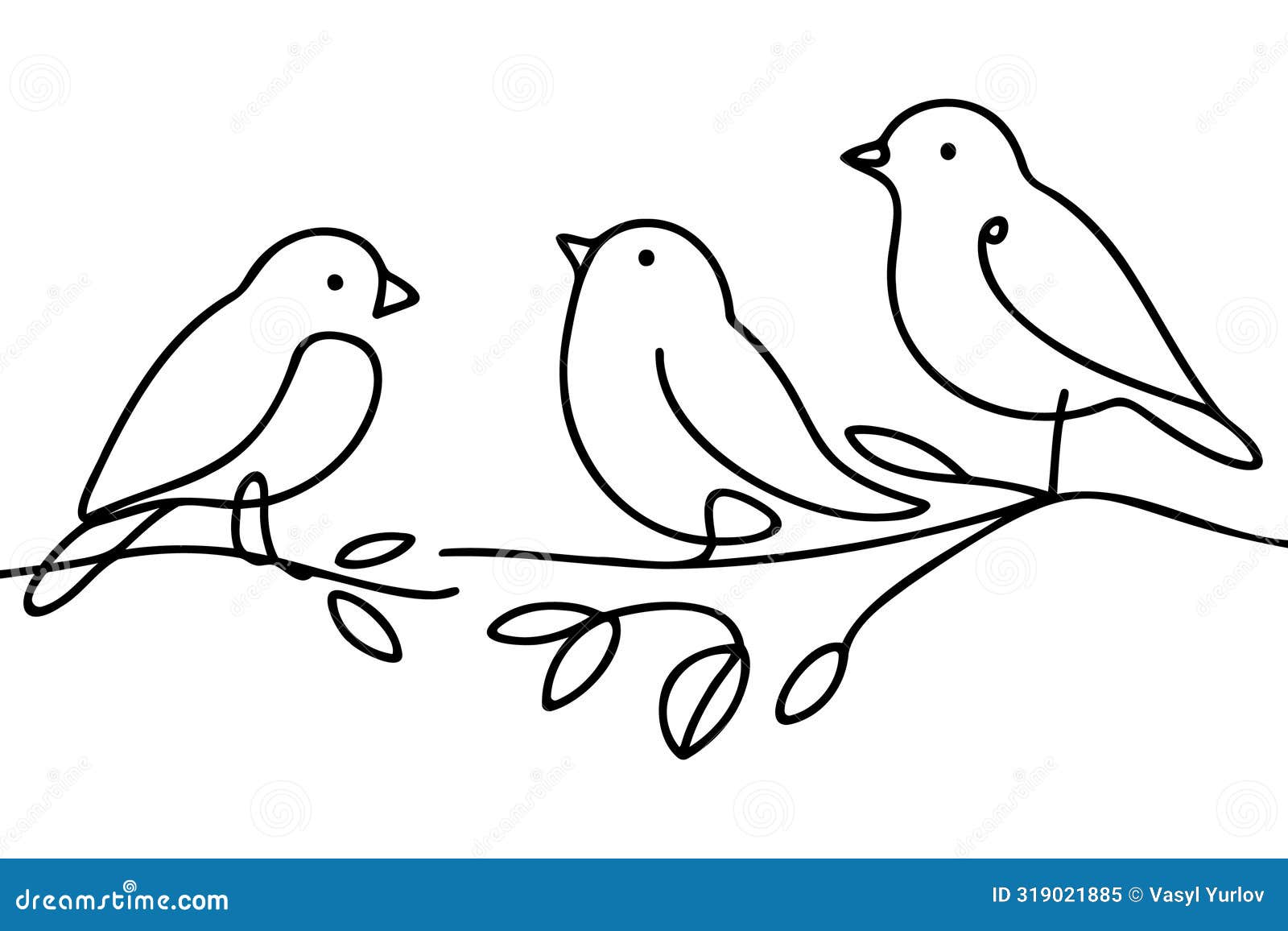 Continuous One Line Drawing Birds. Minimalist Bird, Outline Design ...