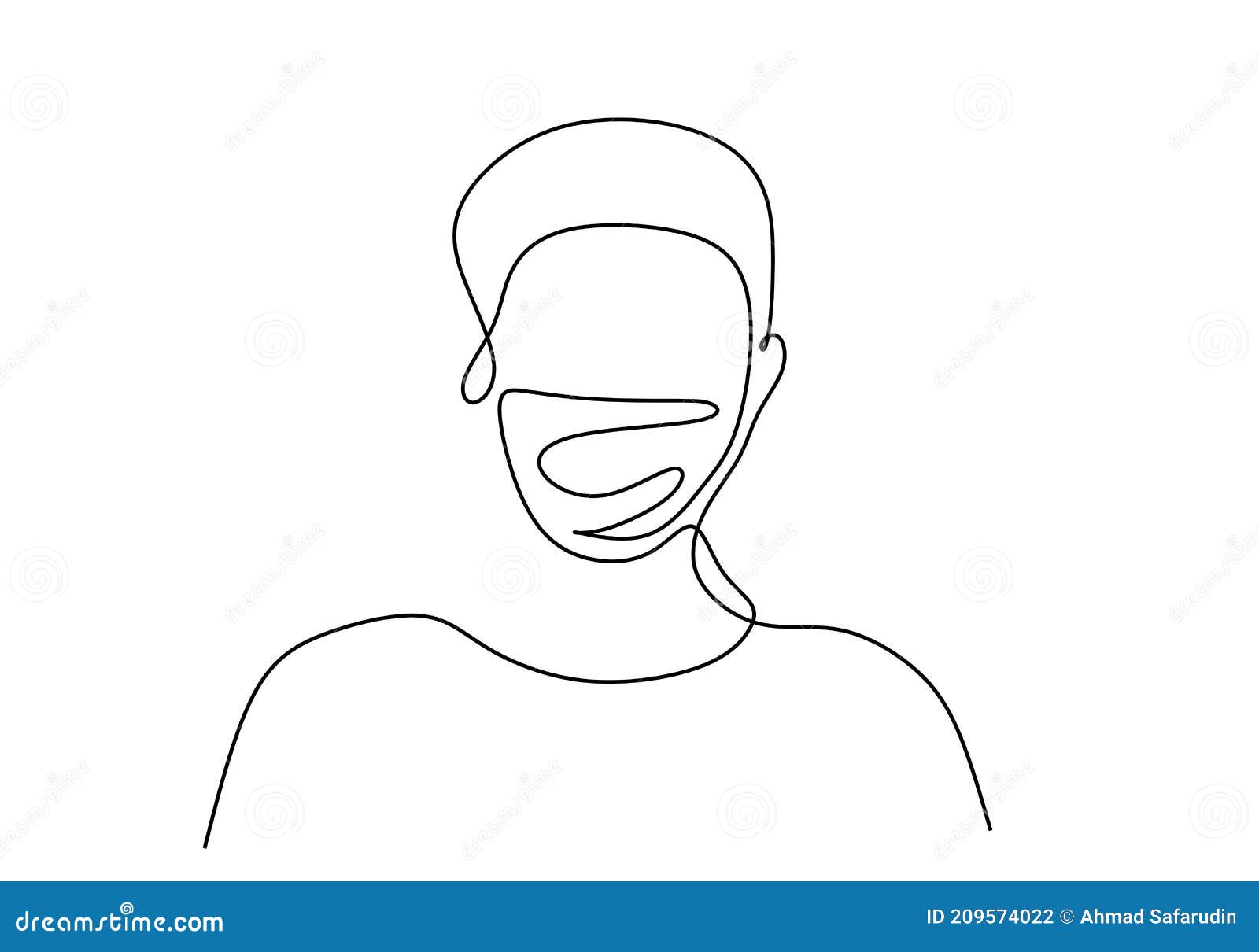 Continuous One Line Drawing of a Boy Stock Vector - Illustration of ...