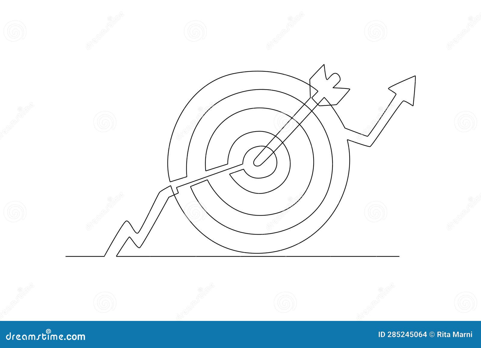 Continuous One Line Drawing Business Concepts of Analytics, Planning ...