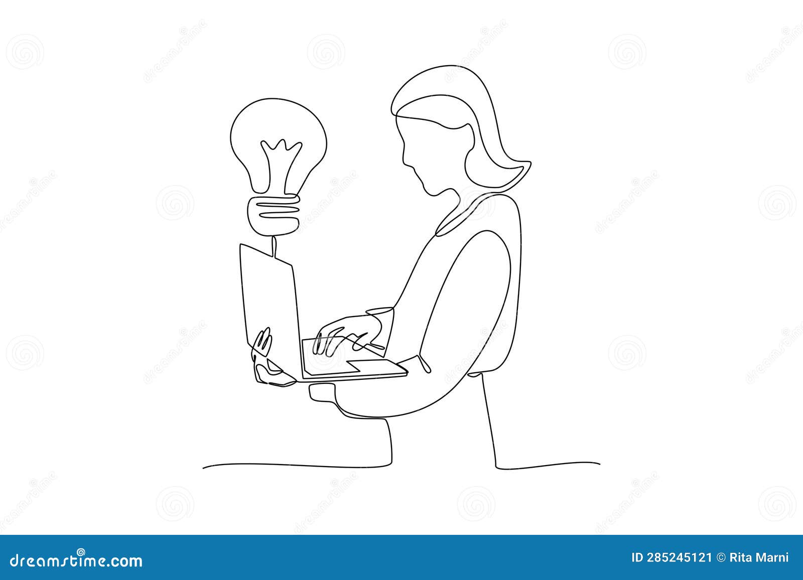 Continuous One Line Drawing Business Concepts of Analytics, Planning ...