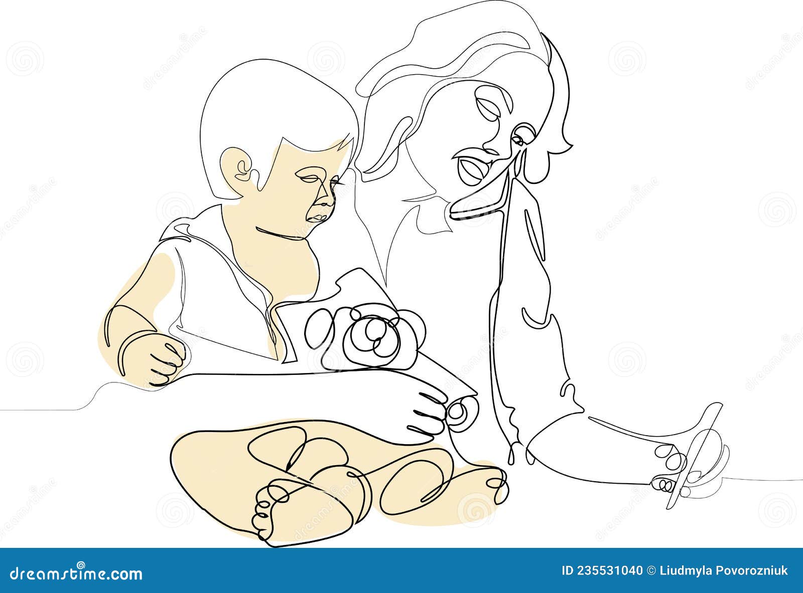 Mom is Talking on the Mobile Phone Stock Vector - Illustration of ...