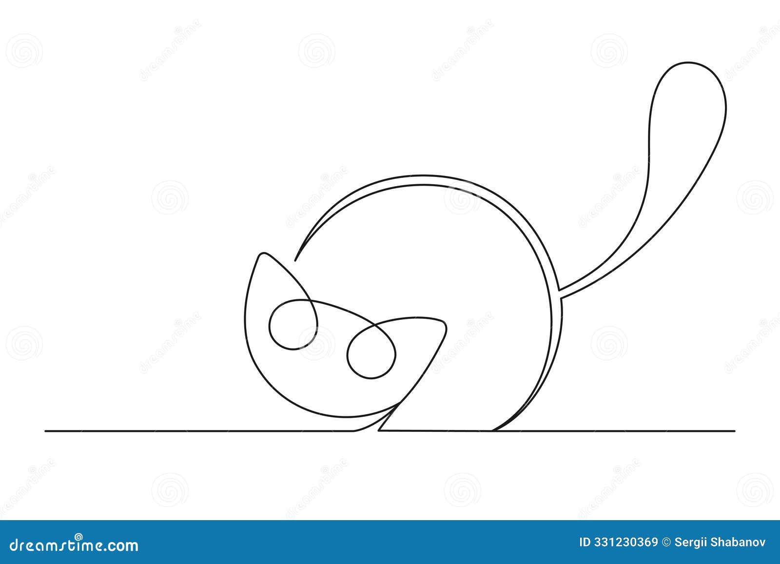 Continuous One Line Drawing of Cat Stock Vector - Illustration of face ...