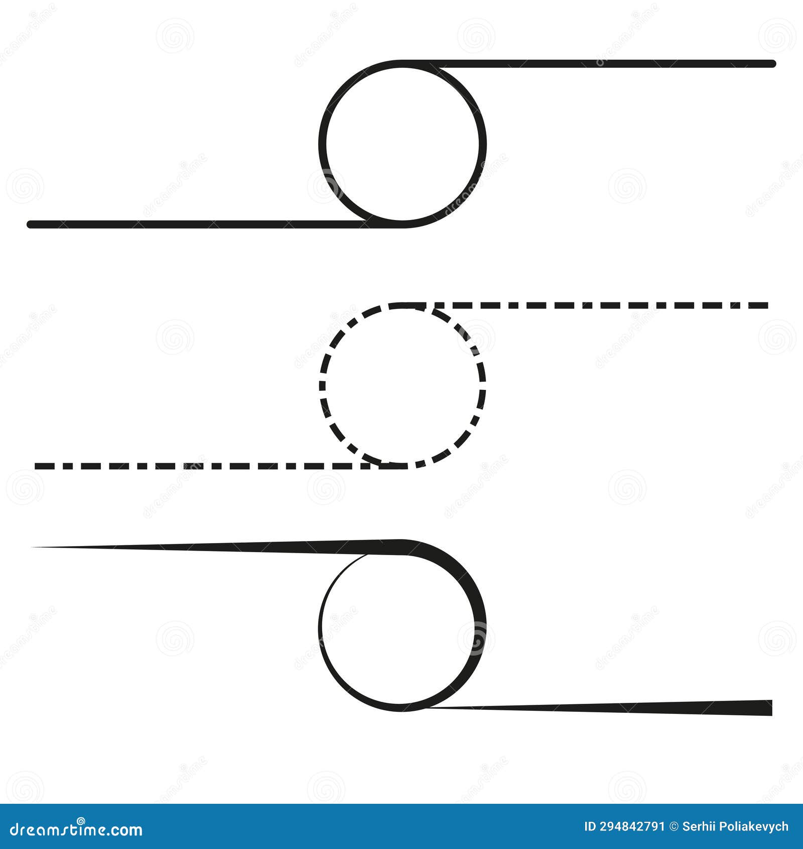Continuous One Line Drawing of a Circle. Vector Illustration. EPS 10 ...