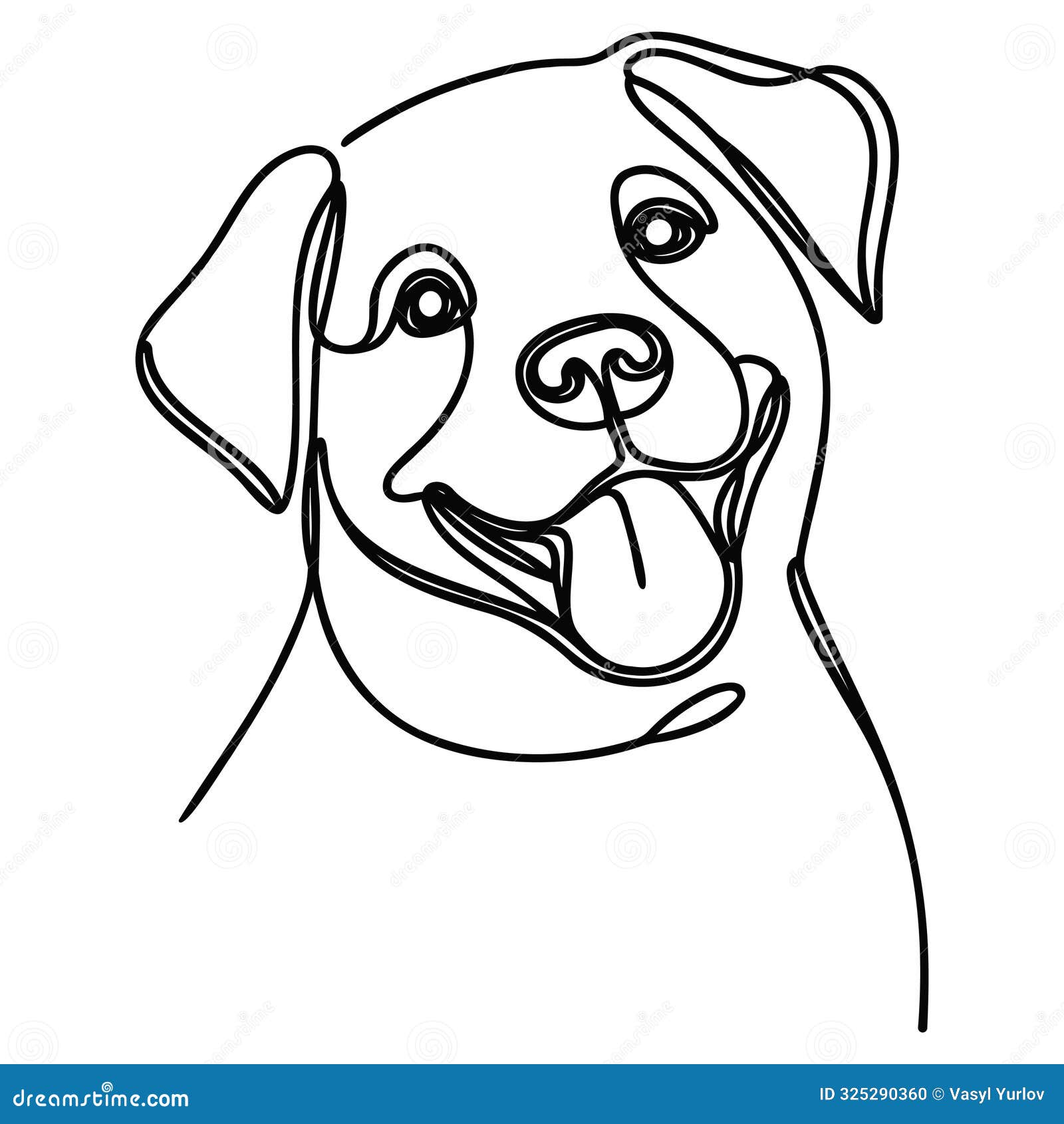 Continuous One Line Drawing of a Dog. Dog One Line Drawing Minimalist ...