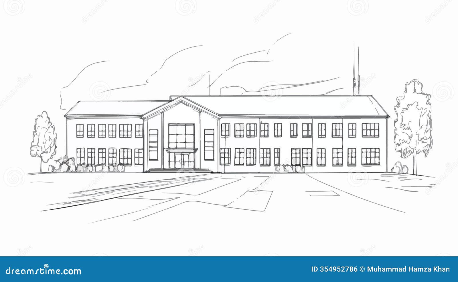 Continuous One-line Drawing of an Elementary School Backpack. Stock ...