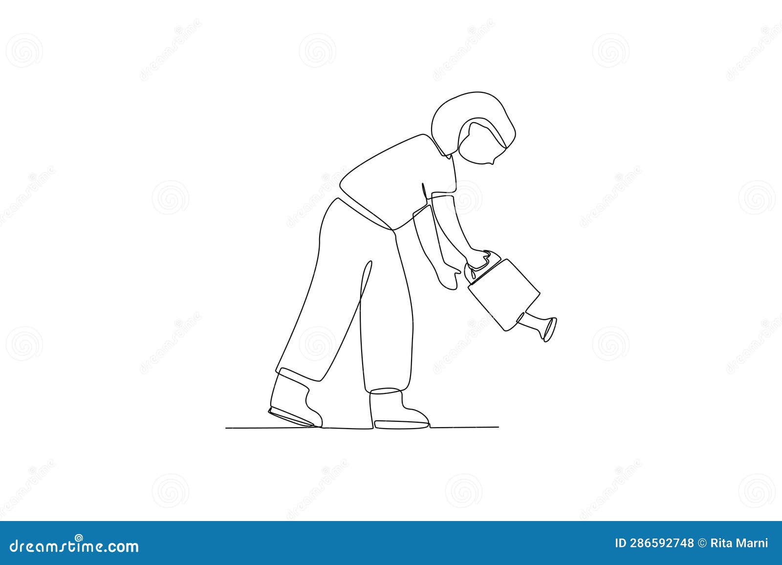 Continuous One Line Drawing of Farmers or Agricultural Workers Concept ...