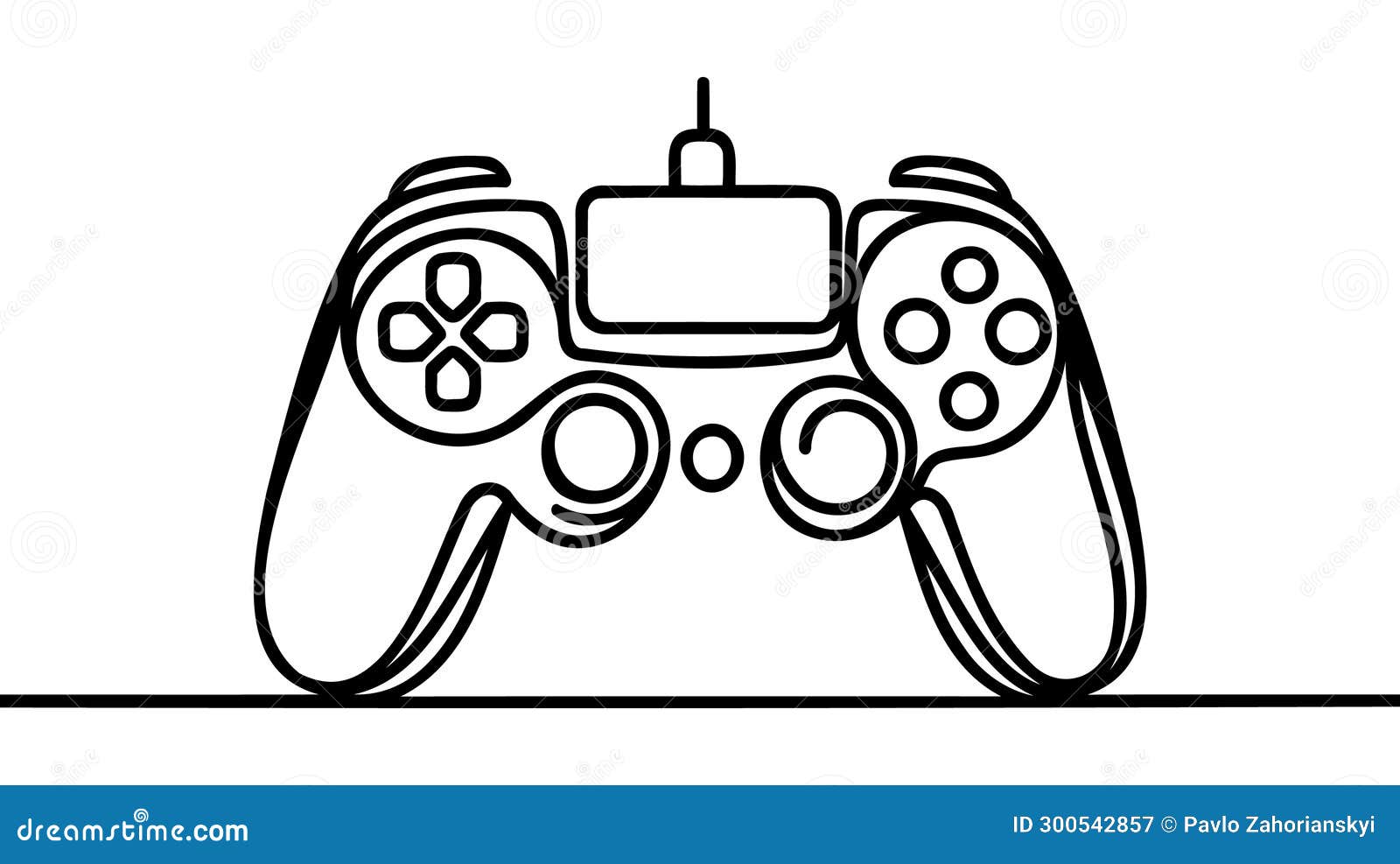 Continuous One Line Drawing of Game Controller. Gamepads Line Art ...