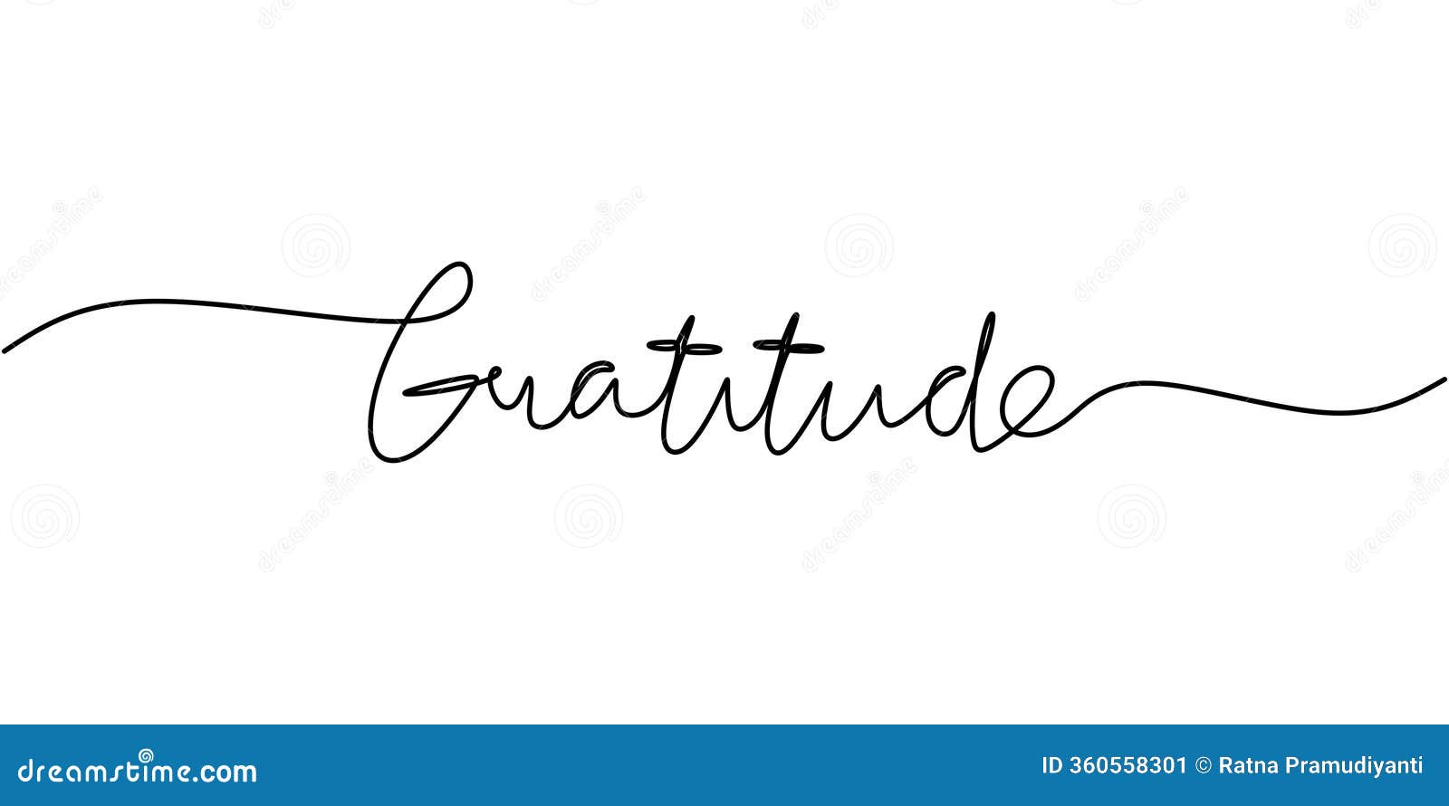 Continuous One Line Drawing of Gratitude. Message of Appreciation and ...
