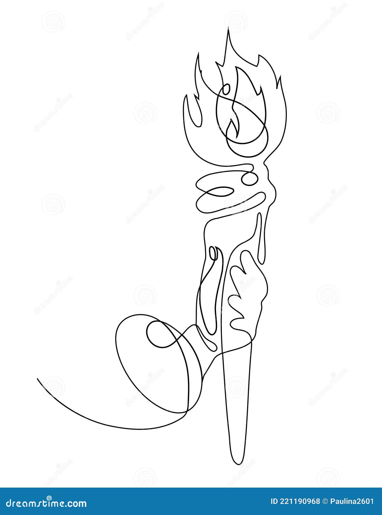 Torchbearer. One Continuous Line Art Stock Vector - Illustration of ... Torchbearer. One Continuous Line Art Stock Vector - Illustration of ...