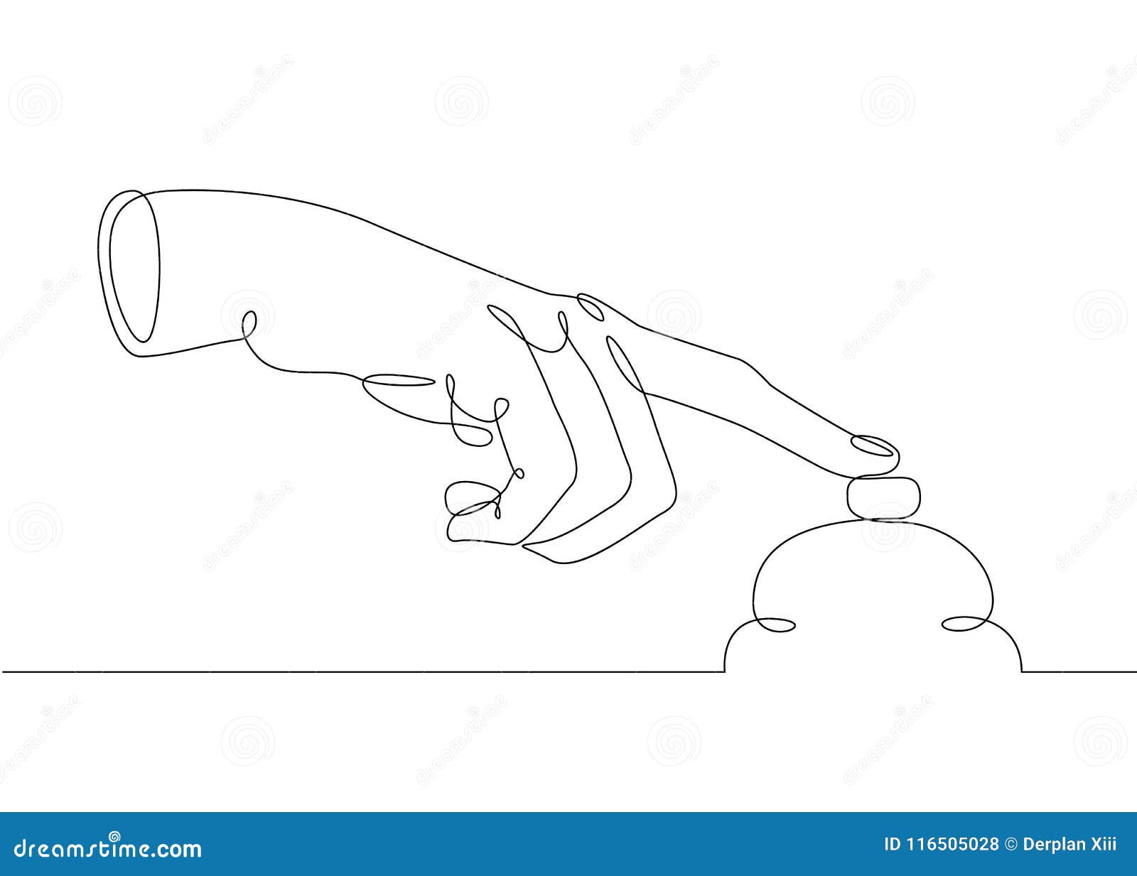 Continuous line drawing stock vector. Illustration of doodle - 116505028