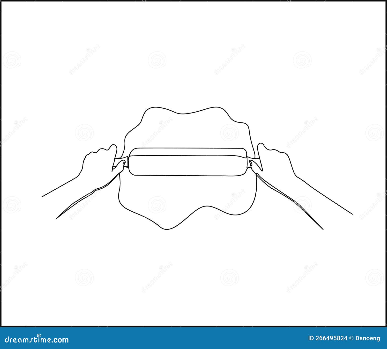 Continuous One Line Drawing of Hand Rolling Dough with a Rolling Pin ...