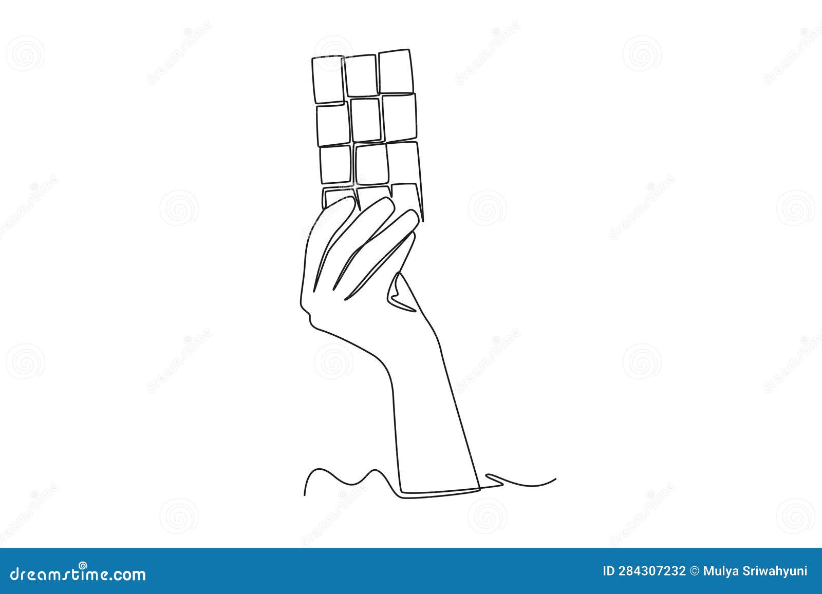 Continuous One Line Drawing Hands Holding Different Objects Concept ...