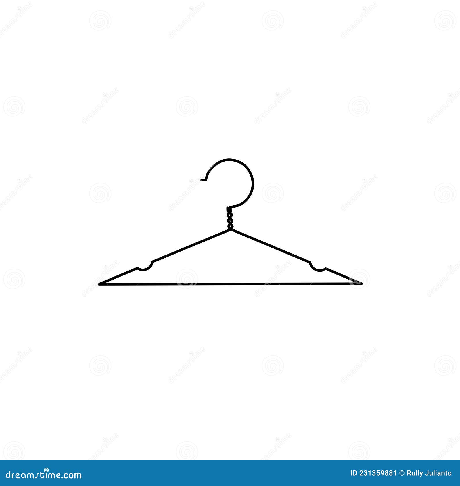 Continuous One Line Drawing of Hangers Stock Vector - Illustration of ...