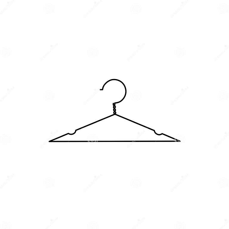 Continuous One Line Drawing of Hangers Stock Vector - Illustration of ...