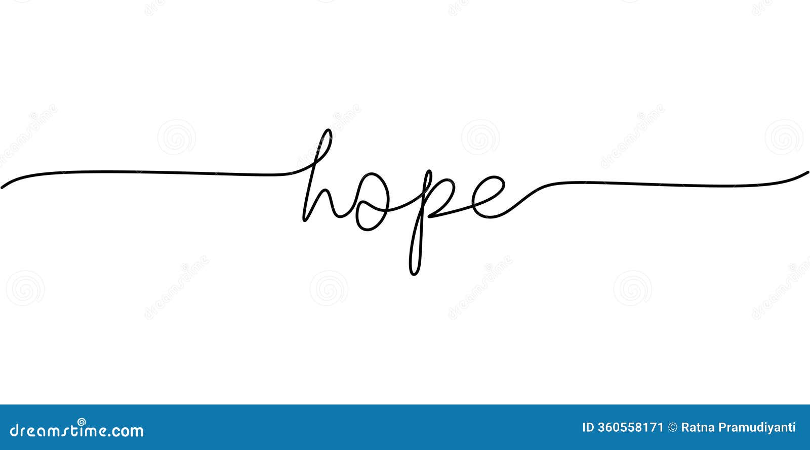 Continuous One Line Drawing of Hope. Embracing Optimism and a Promising ...