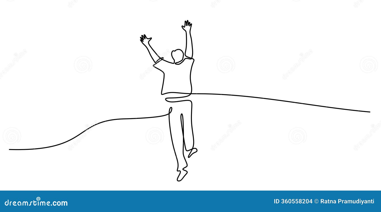 Continuous One Line Drawing of Hope. Symbolizing Optimism and a Bright ...